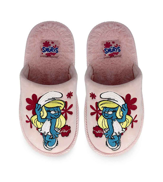 Women's House Slippers Smurfs 10126379 - ΡΟΖ | Parex
