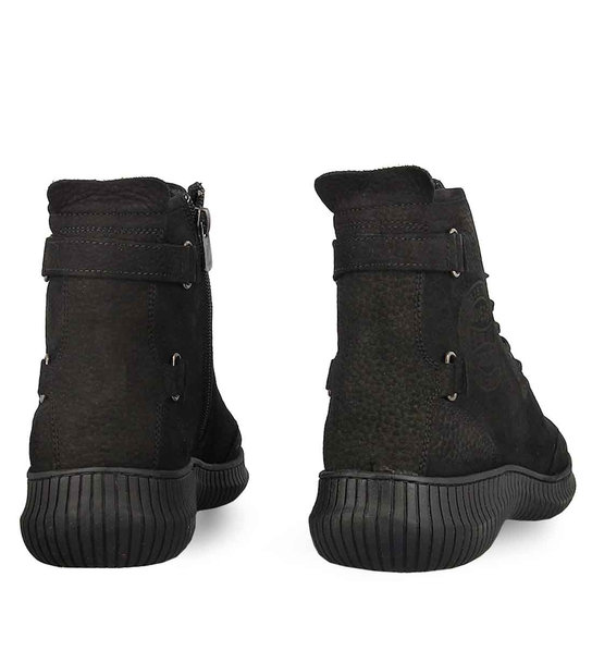 Women's Leather Ankle Boots Diego Carlotti 10326373 - ΜΑΥΡΟ | Parex