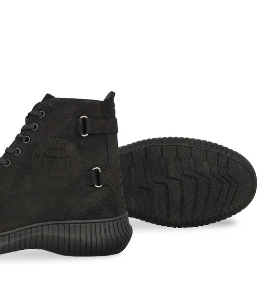 Women's Leather Ankle Boots Diego Carlotti 10326373 - ΜΑΥΡΟ | Parex